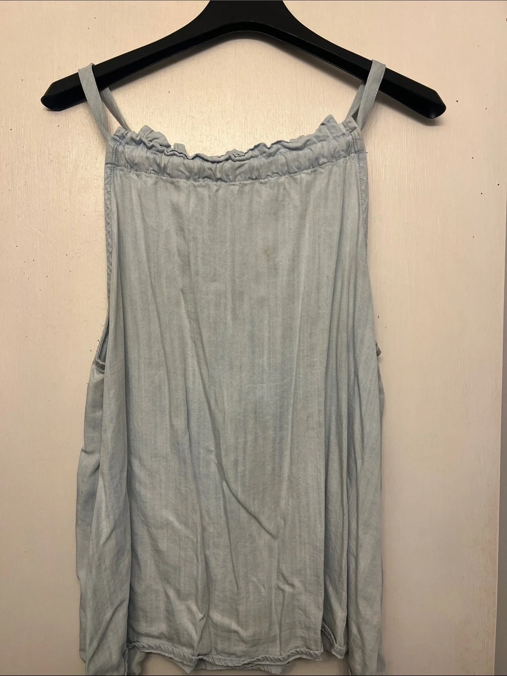 Time and Tru | Tops | Time And Tru Light Blue Ruffletrim Camisole ...